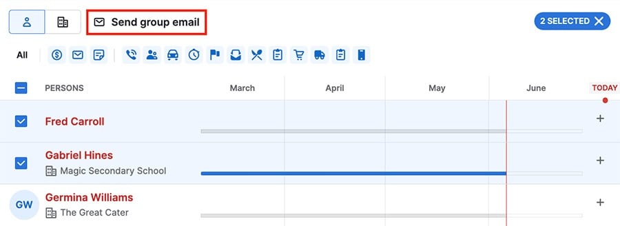 Contacts timeline - Knowledge Base | Pipedrive